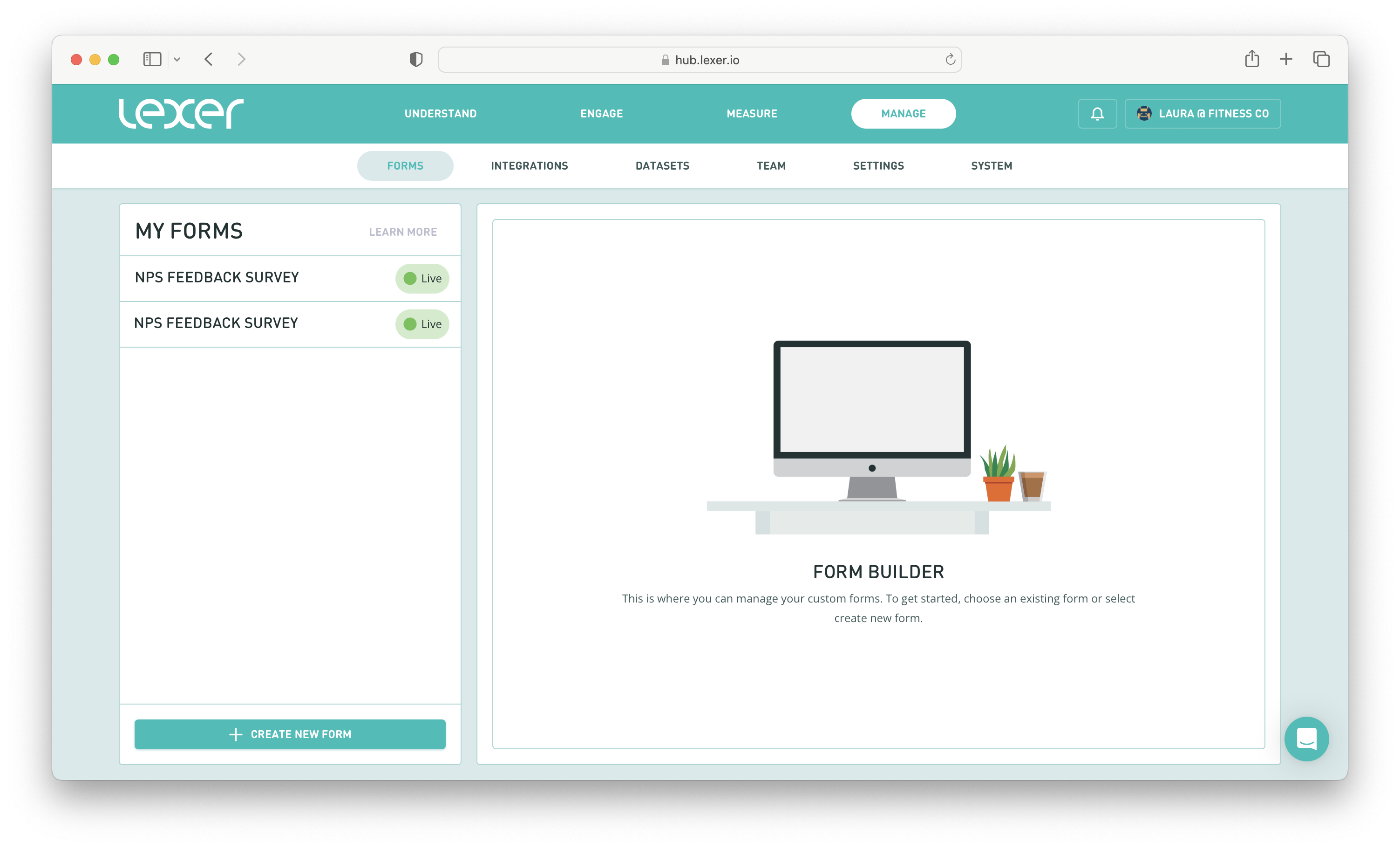 Data > Forms > Getting started with Lexer's Form Builder